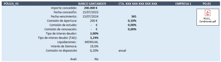 POOL BANCARIO (CASO PRÁCTICO) EJEMPLO EXCEL - Picaudit